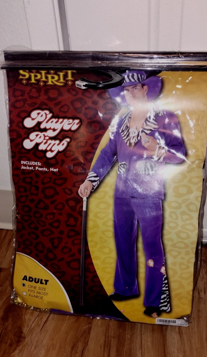 Spirit Halloween Player Pimp Costume One Size Fits Mo… - Gem