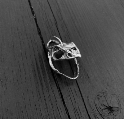 Chameleon Skull Ring