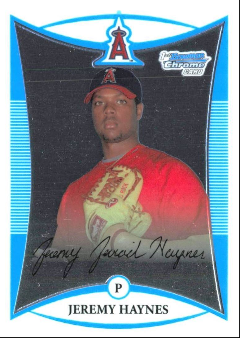 2008 Bowman Chrome Prospects Jeremy Haynes 1 Los Angeles Angels #BCP186 ...