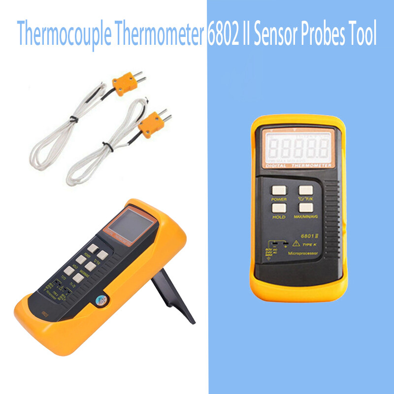 Digital Thermocouple Thermometer Dual-Channel With Two K-type ...