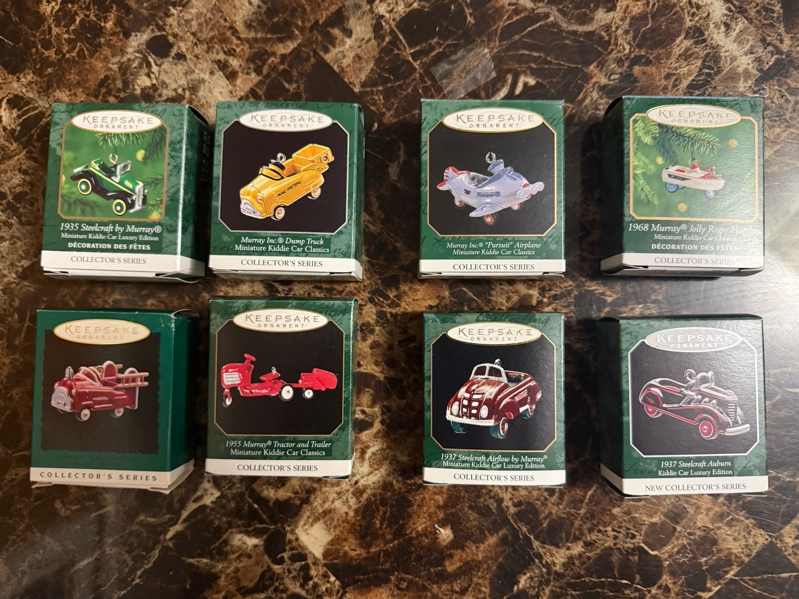 Lot of 8 Hallmark Keepsake Miniature Ornaments Kiddie Car Classics 1995 ...