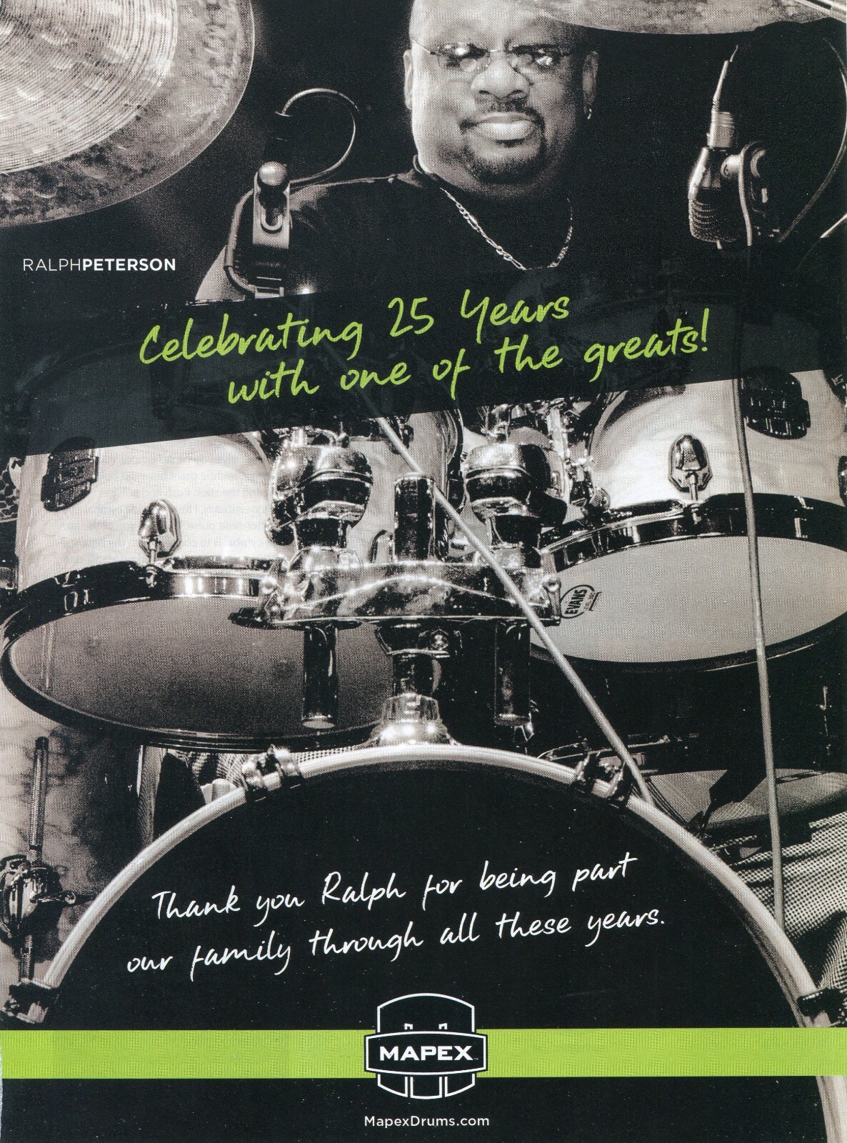 2016 Print Ad of Mapex Drums w Ralph Peterson Celebrating 25 Years | eBay