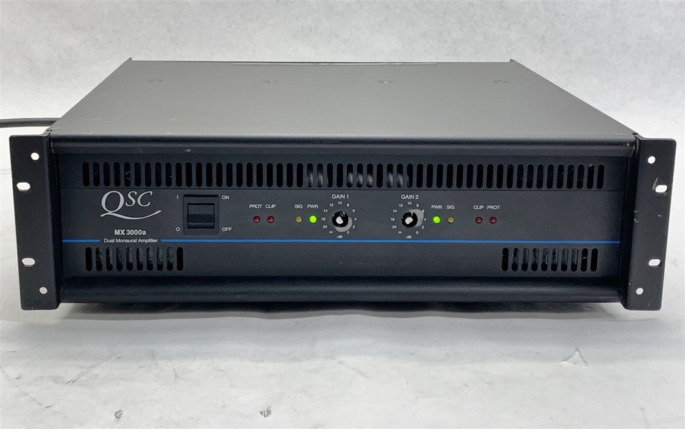 QSC MX3000A MX-3000A Dual Monaural Stereo Power Amplifier PA Amp ...