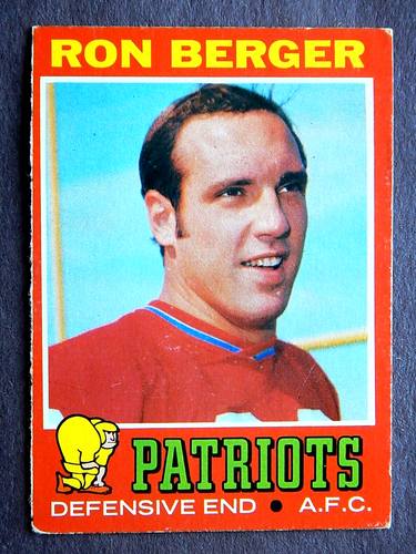Ron Berger #107 Topps 1971 Football Card (Boston Patriots) *G | eBay