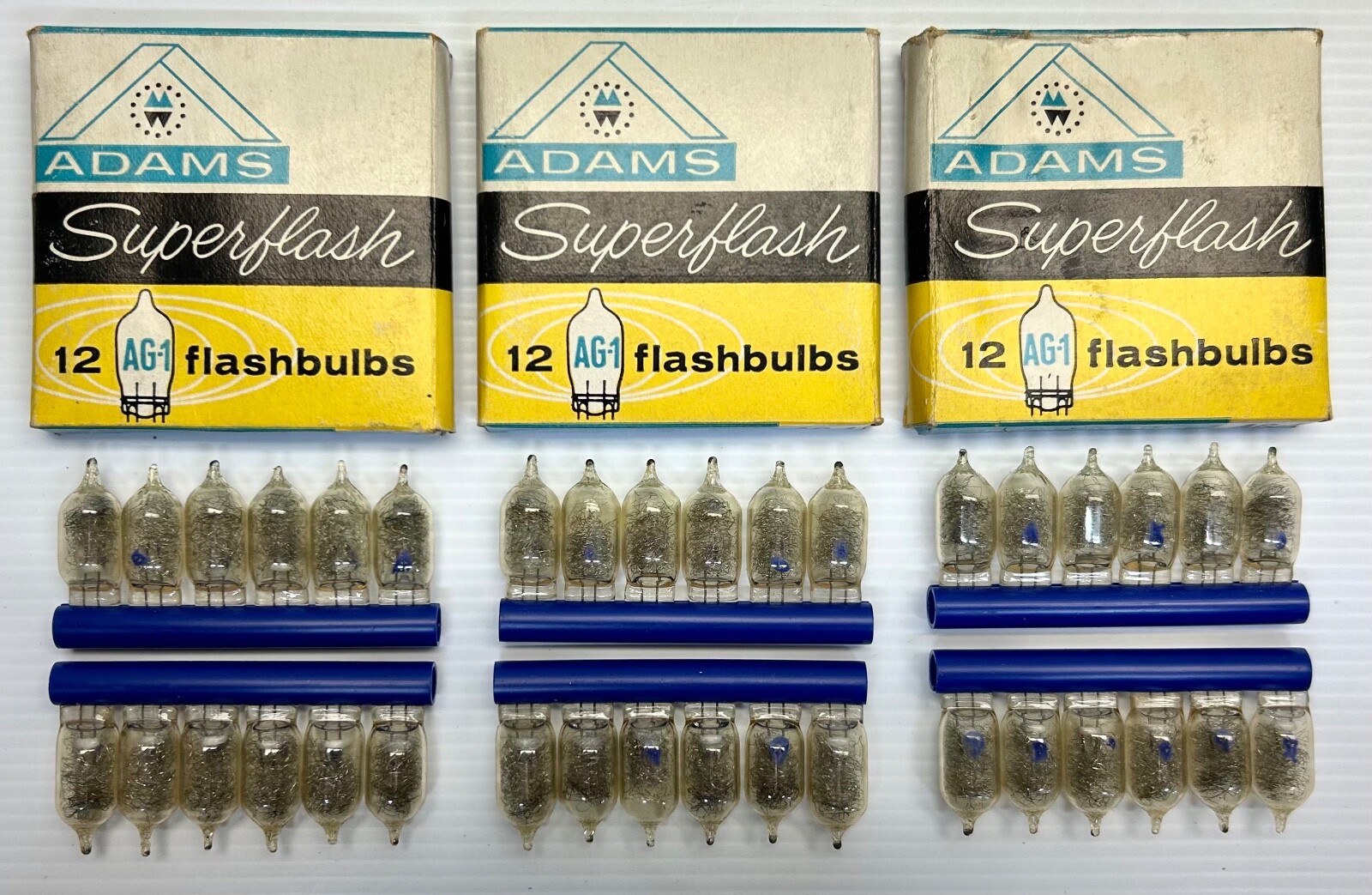 3 Boxes of 12 (36) ADAMS Superflash AG-1 Flashbulbs | eBay