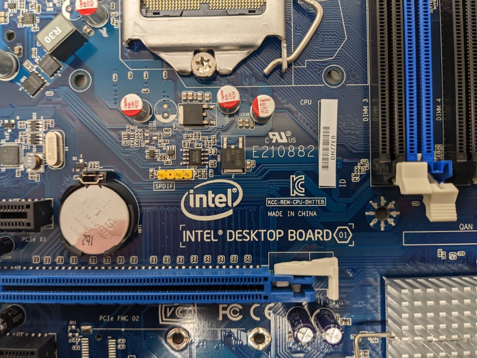 Intel DH77EB H77 1155 Motherboard w/ I/O Shield And Cooler, RAM | eBay