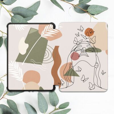 Abstract Face Butterfly Line Case For All-new Kindle 10th Gen Kindle ...
