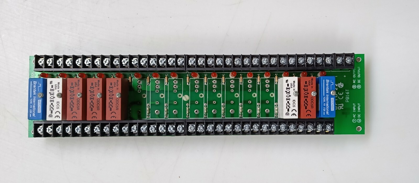 OPTO-22 #(PB16T), 16 CHANNEL ANALOG LOGIC I/O MODULE BOARD W/8 MODULES ...