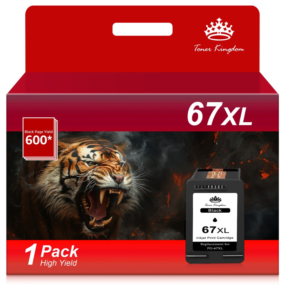 Replacement 67XL Black & Tri-Color Ink for HP Deskjet Plus 4140 4152e ...