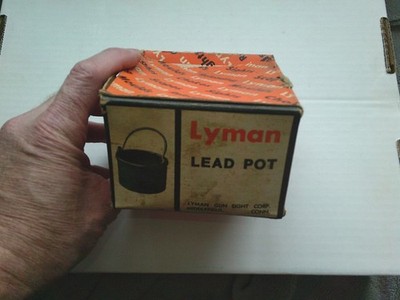 Vtg Lyman Lead Melting Pot BOX~Bullet Mold Fish Decoy~Muzzleloader ...