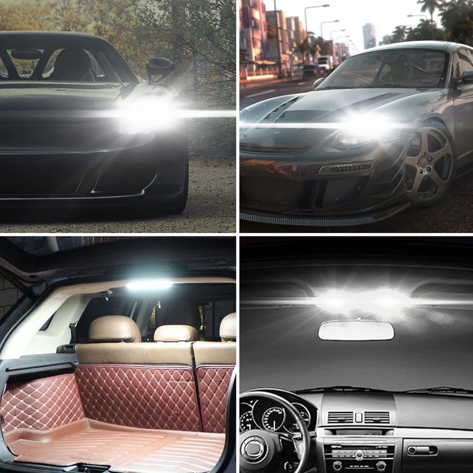 H4+Free T10 LED Car Headlight Conversion Bulbs Hi/Lo Beam 600% Plug and ...