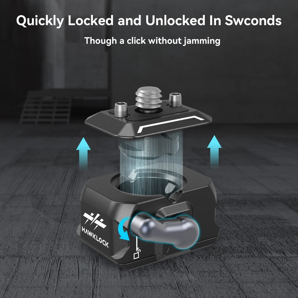 Quick Release Plate Drop-in HawkLock mini Quick Release Camera Mount ...