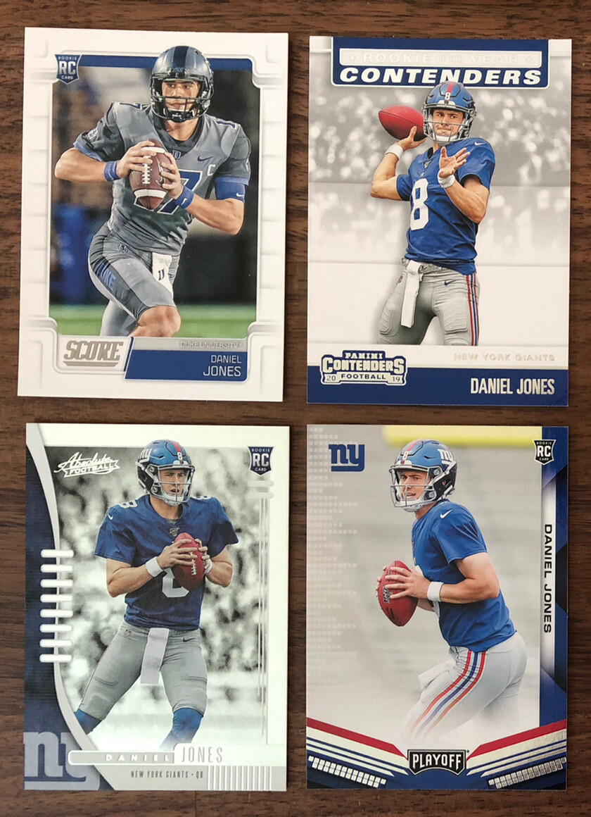 Daniel Jones 2019 Rookie RC Lot (4) Playoff Absolute Contenders Score ...
