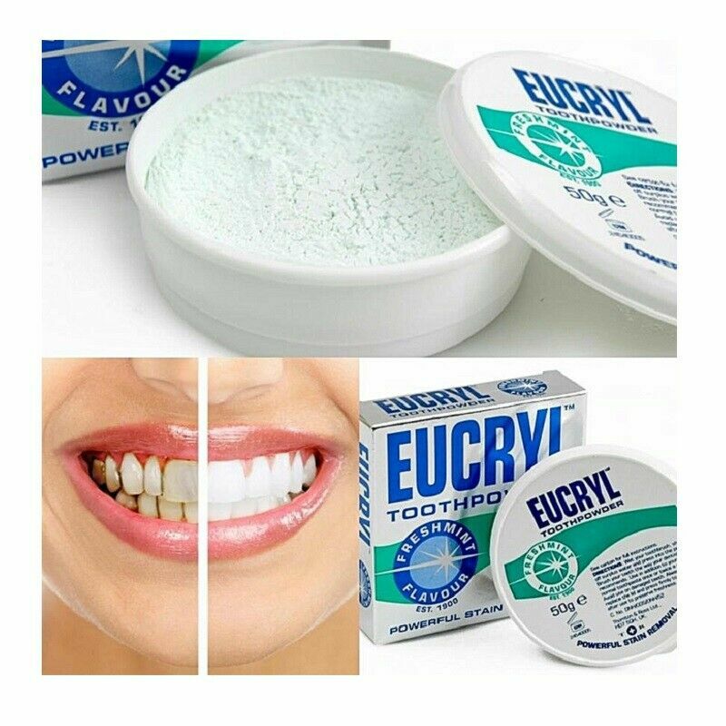 Eucryl Toothpowder, Freshmint Flavour - 50g - Powerful Stain Removal ...