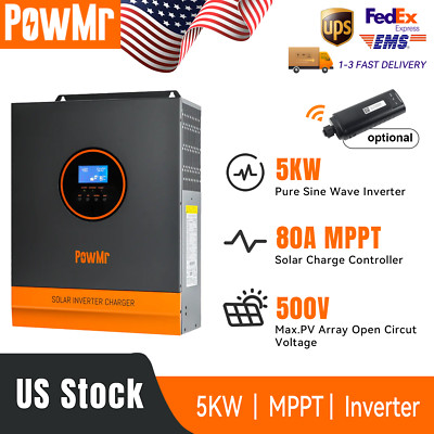 48v 5000W Solar Inverter BMS For Lithium battery BMS 80A MPPT ...