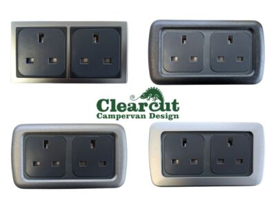 CBE Double 240v Socket for Campervan or Motorhome Includes Socket Back ...
