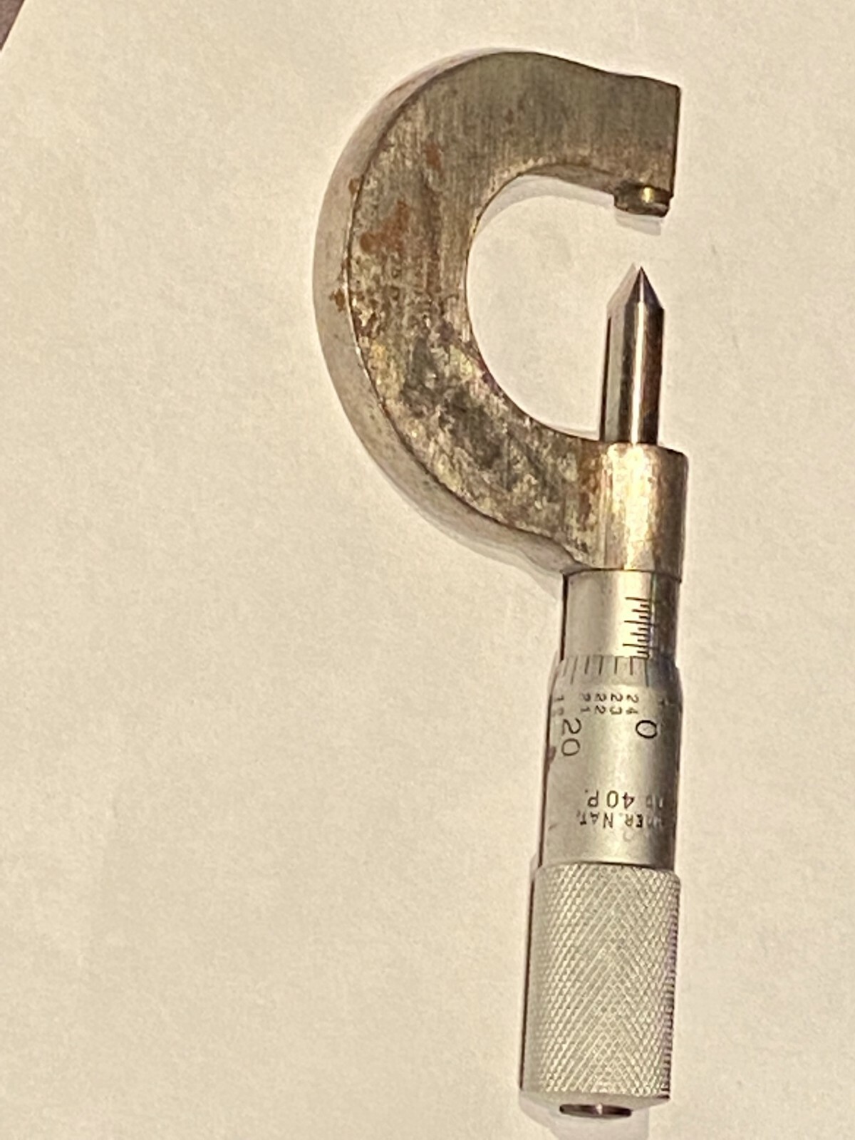 0-1" THREAD MIC, 32-40 PITCH, V & U.S. STANDARD, .001", 575D STARRETT ...