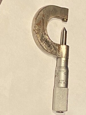 0-1" THREAD MIC, 32-40 PITCH, V & U.S. STANDARD, .001", 575D STARRETT ...