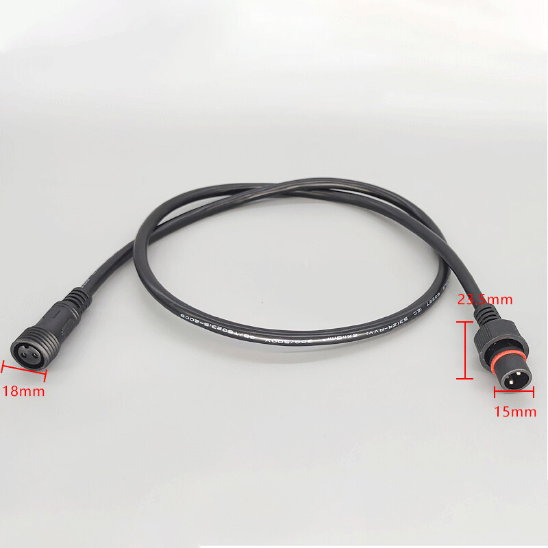 2 Pin Waterproof Power Extension Wire Long 0.5m-10m Plug Socket With ...