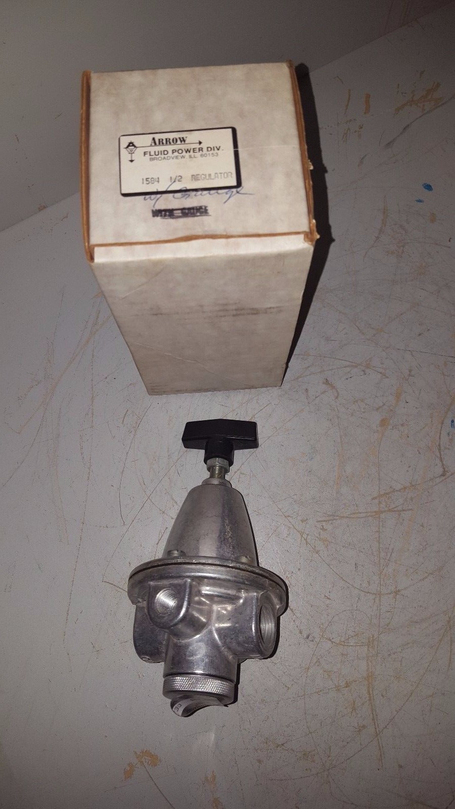 Arrow Pneumatics Regulator w/ Ashcroft Pressure Gauge, Model 1584, 125 ...