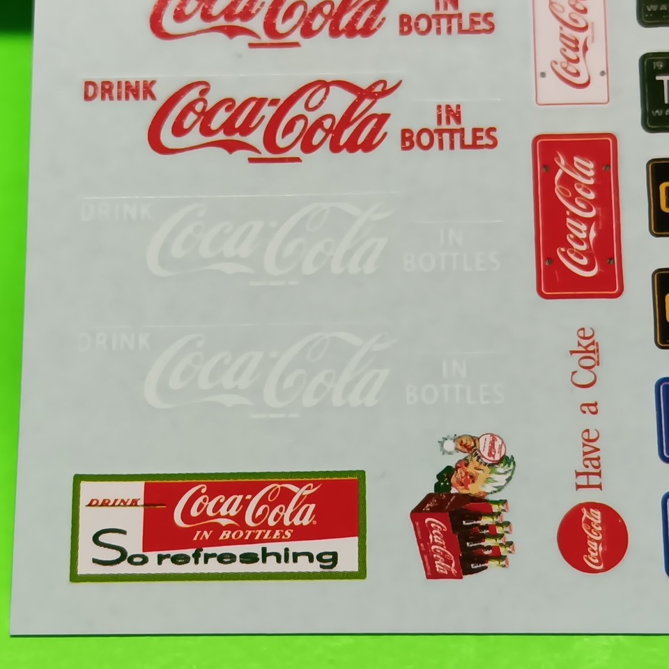 AMT Coke Machine Coca Cola Diorama 1/25 die cast vintage decal sheet 55 ...