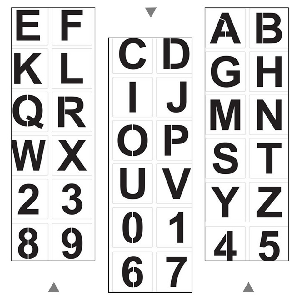 Alphabet Drawing Templates Stencils Letter Large Number Kids Painting ...