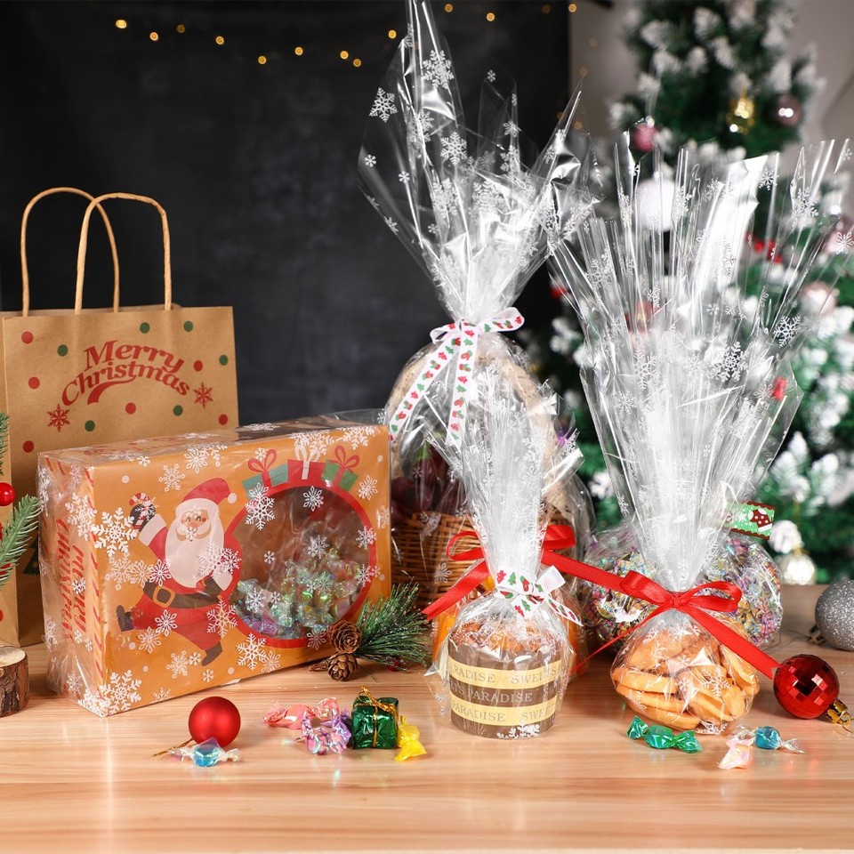 Transparent Cellophane Paper Roll Snowflake Holiday Wrap Christmad ...