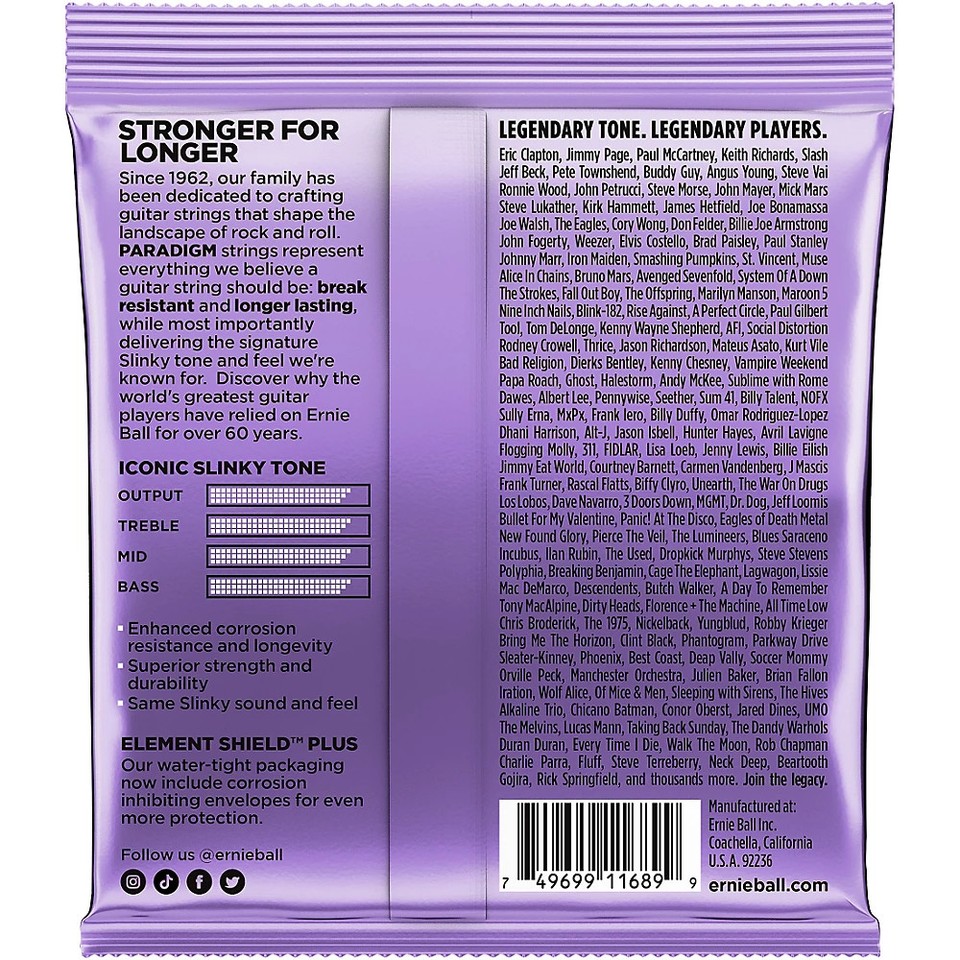 Ernie Ball Paradigm Ultra Slinky Electric Guitar Strings 10-48 Gauge | eBay