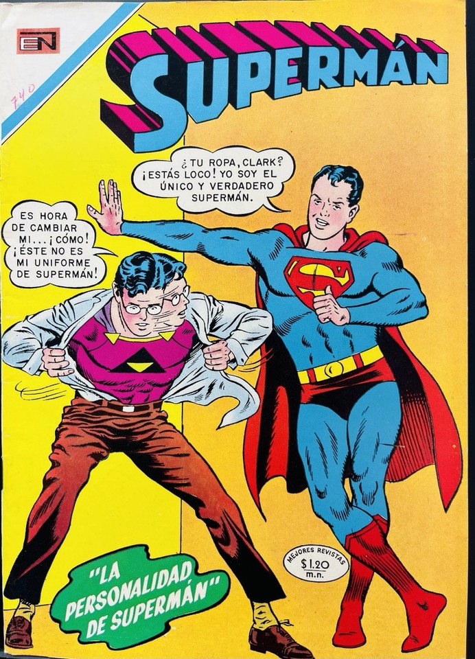 Superman Numero 740 1969 Editora Novaro (bolsa I) | eBay