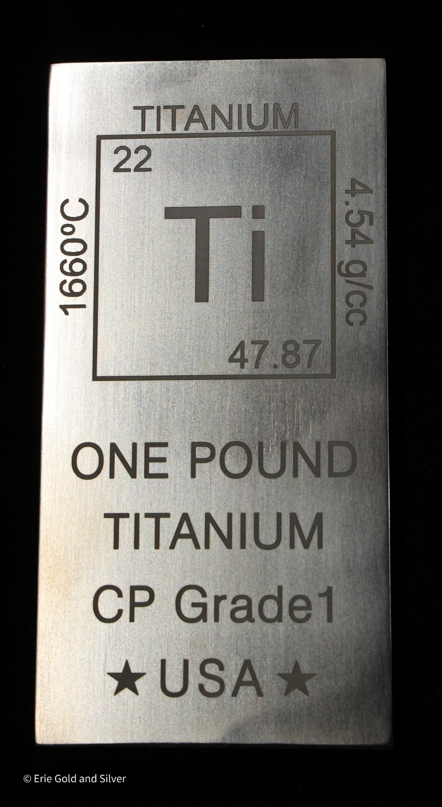 One Pound - 1 lb - Titanium Bar Element Design CP Grade 1 Made in USA ...
