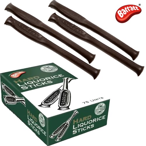 Barratt Traditional Black Hard Liquorice Sticks 15.5g Perfect Treat ...