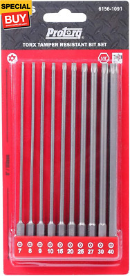 TORX Tamper Resistant Bits, Security TORX & Star Bits (T7-T40), 150mm ...