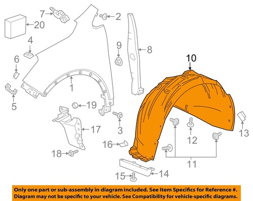 GM OEM 16-20 Envision Fender Fender Components-Fender Liner 84033746 | eBay