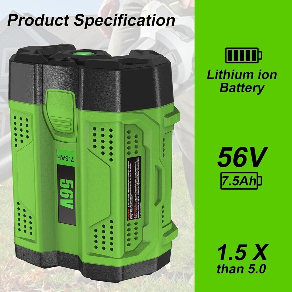 PACK 56V 2.5Ah Lithium Battery for EGO 56V Battery BA1400T BA1400 ...