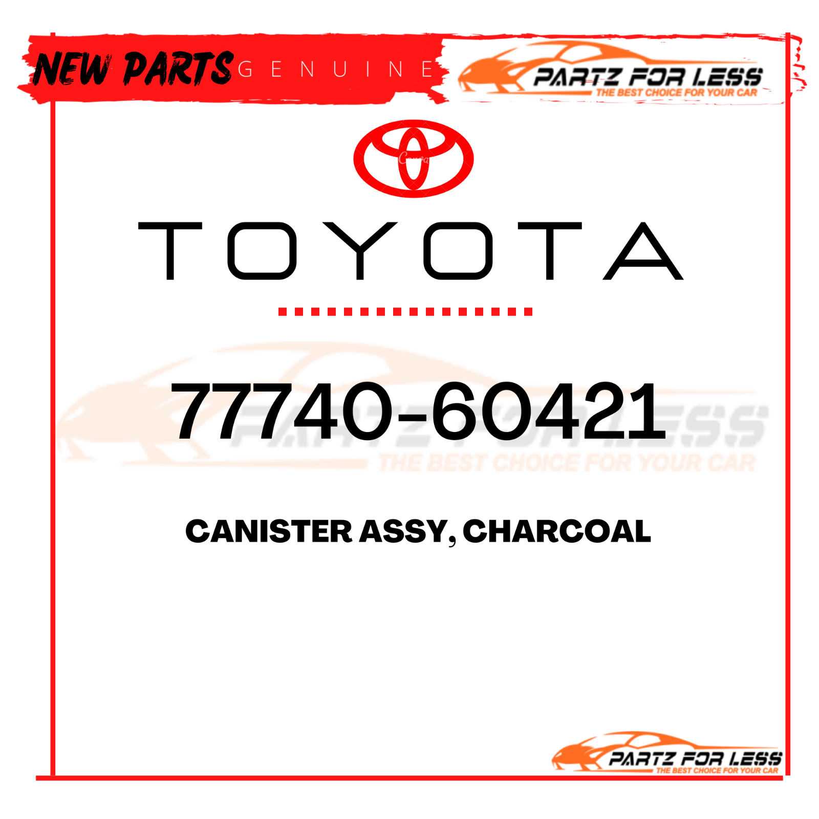 77740-60421 TOYOTA GENUINE CANISTER ASSY, CHARCOAL 7774060421 NEW OEM ...
