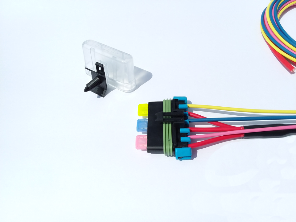 Universal 3 Circuit Pre-wired Waterproof ATM Mini Fuse Panel Holder 40 ...