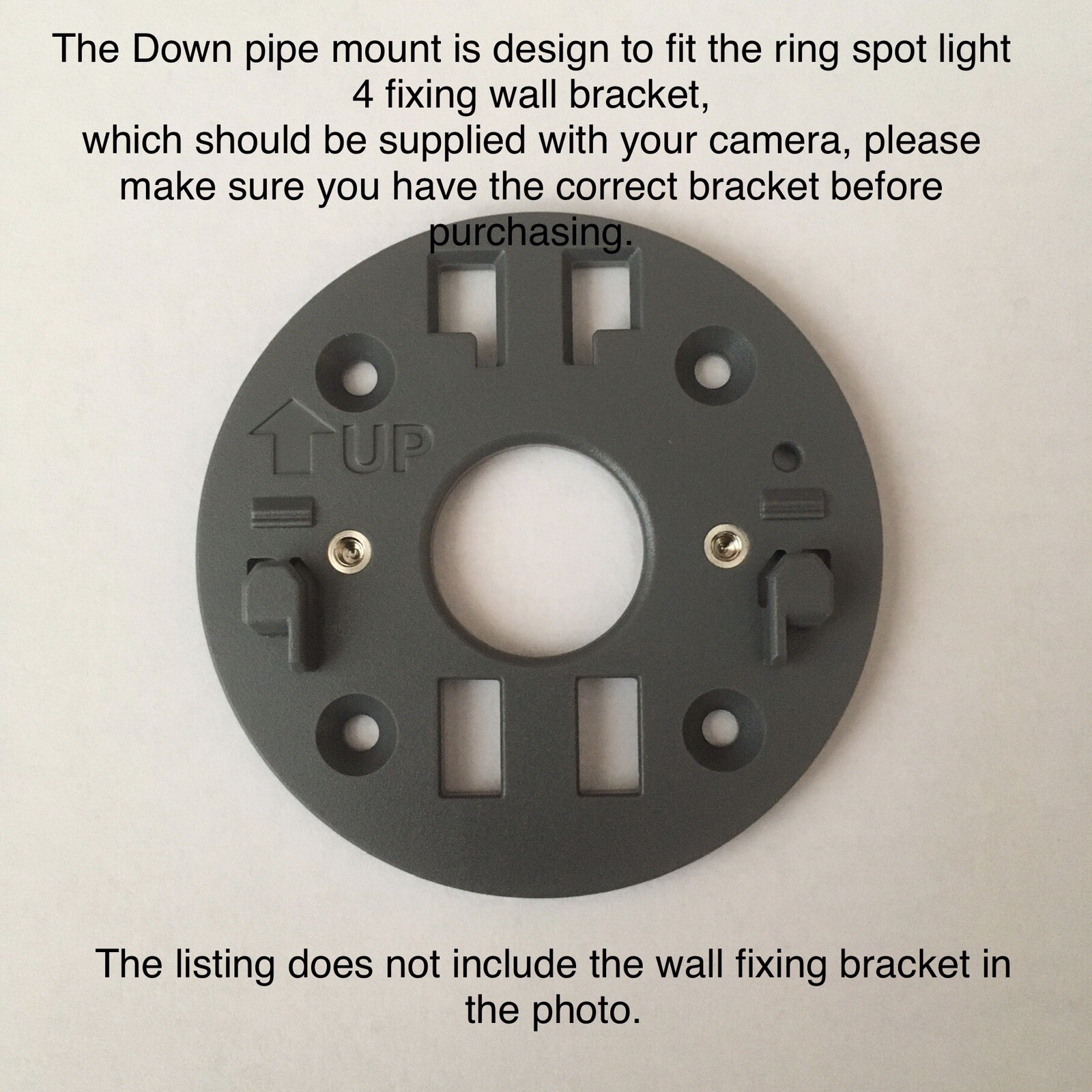 Ring Spotlight / Plus / Pro - Camera Mount Bracket 68mm Down Pipe ...