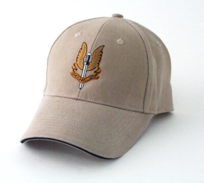 S.A.S. Special Air Service Baseball Cap in Sand with Embroidered Crest ...