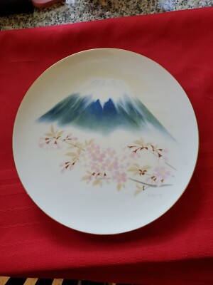 Noritake American Honda Motor Co 20th Anniversary Plate Mt Fuji Cherry ...