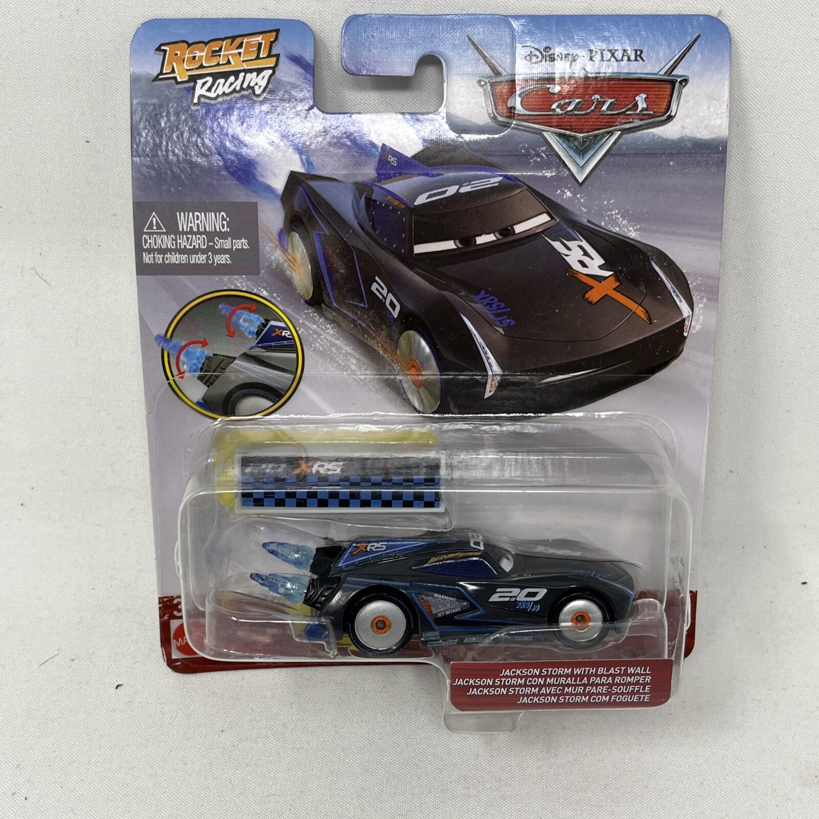 CARS Disney Pixar Diecast XRS Rocket Racing Jackson Storm with Blast ...