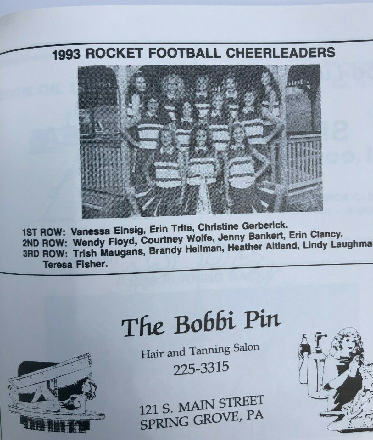 Vintage 1993 SPRING GROVE ROCKETS PA High School Football Program 72 ...