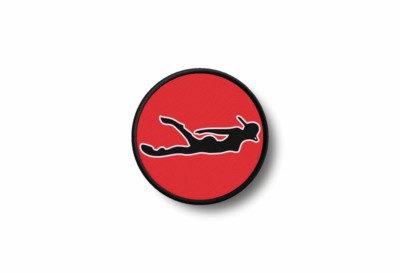 Patch badge embroidered border printed morale flag scuba diver dive ...
