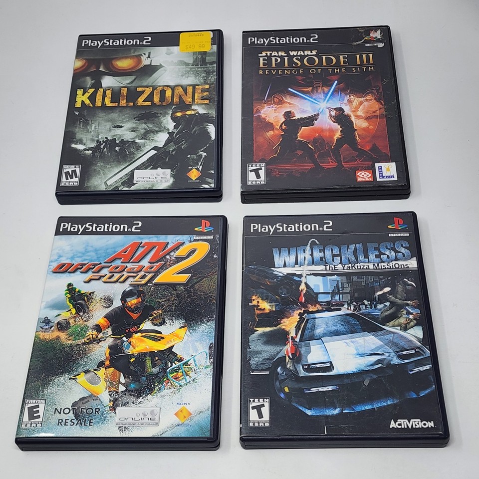 Sony PlayStation 2 Fat PS2 w/ 4 Games, 1 OEM Controller & Memory Card ...