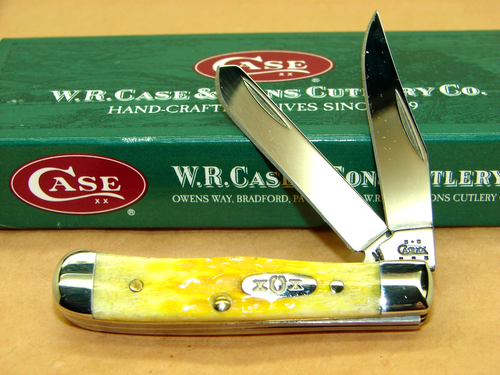 CASE XX,2004, 64154 TINY TRAPPER KNIFE, XX HORSESHOE SHIELD & YELLOW ...