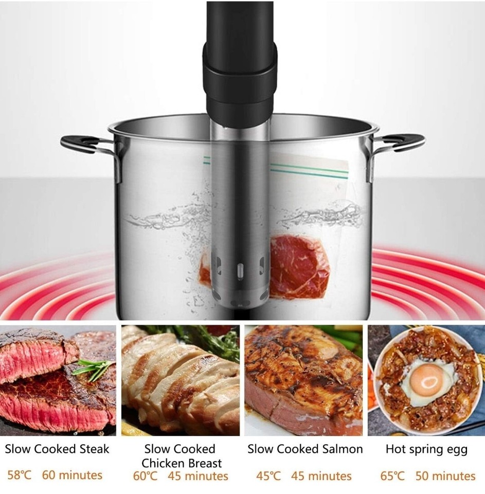 New Sous Vide Cooker 1100W Thermal Immersion Circulator with Recipes ...