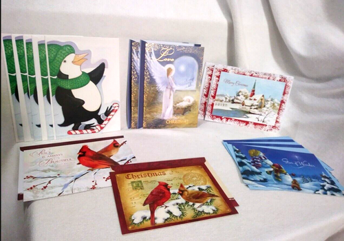 Christmas Card Assortment Secular & Religious 14 Cards NEW Remnant Lot ...
