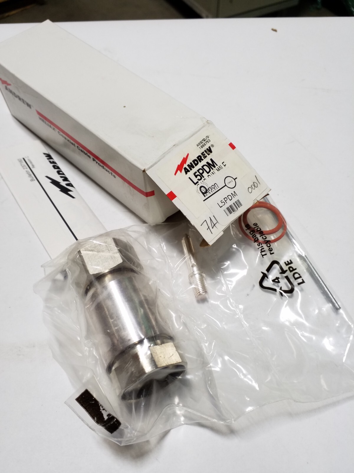 L5PDM DIN Male for 7/8" LDF5-50A Heliax cable | eBay