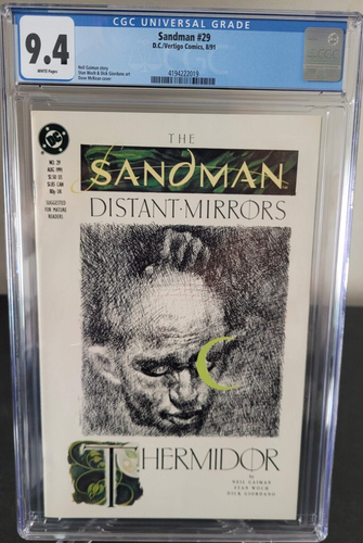 SANDMAN #29 CGC 9.4 GRADED VERTIGO COMICS 1991 ORPHEUS!! JOHANNA ...