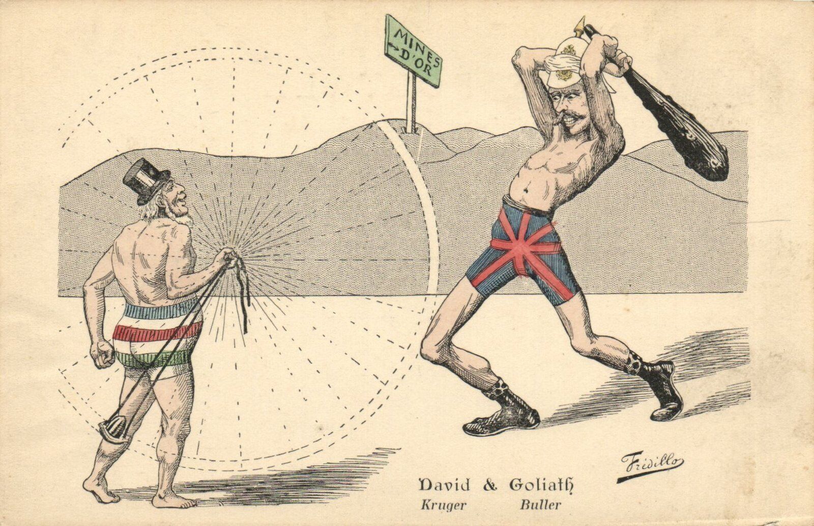 PC POLITICS SATIRE DAVID AND GOLIATH KRUGER BULLER ARTIST SIGNED ...