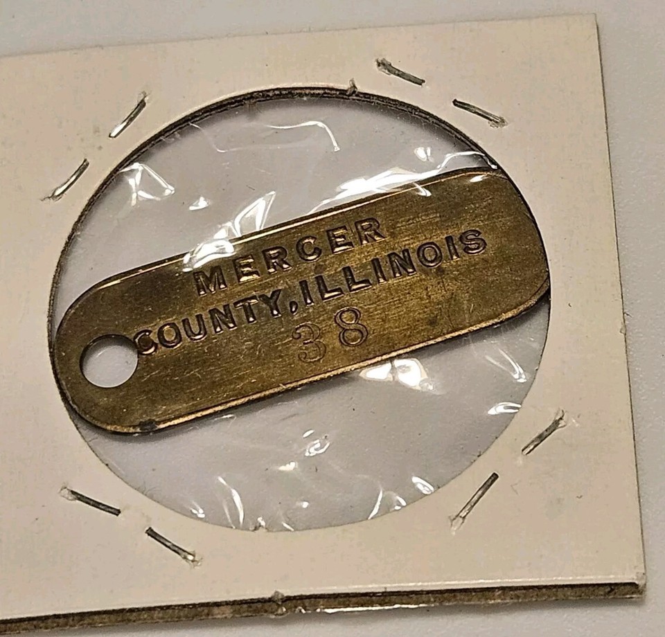 1949 Mercer Co., IL ~ Dog Tag License #38 ~ Our Item # S414 | eBay